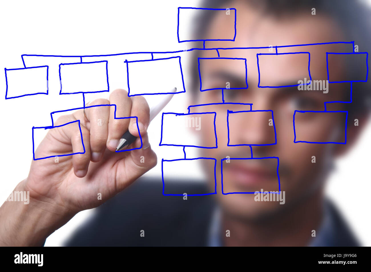 businessman with an empty diagram Stock Photo - Alamy