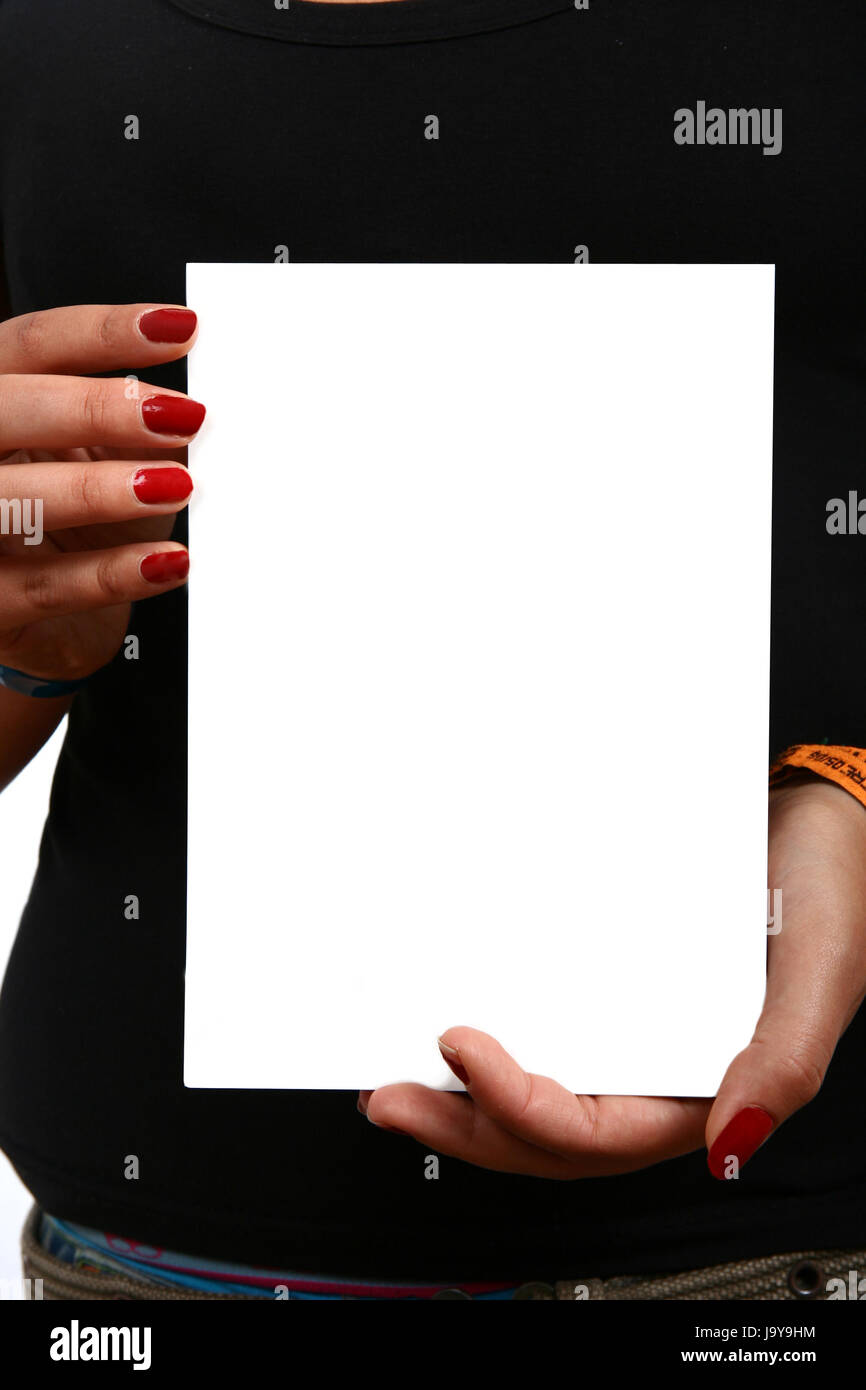 empty white card Stock Photo - Alamy