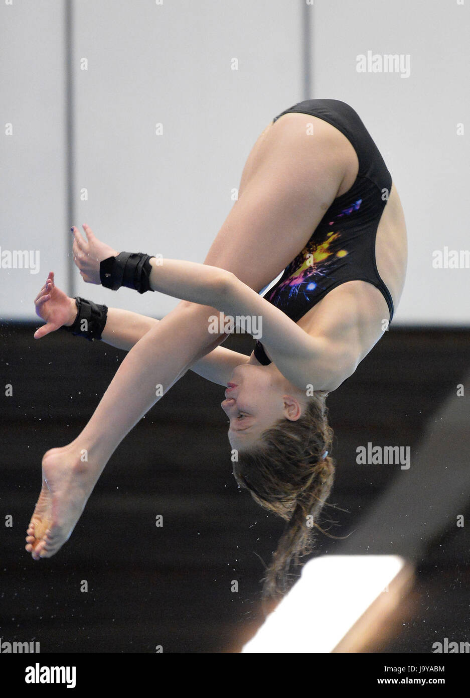Tanya Watson competing in the 10m platform during the British Diving ...