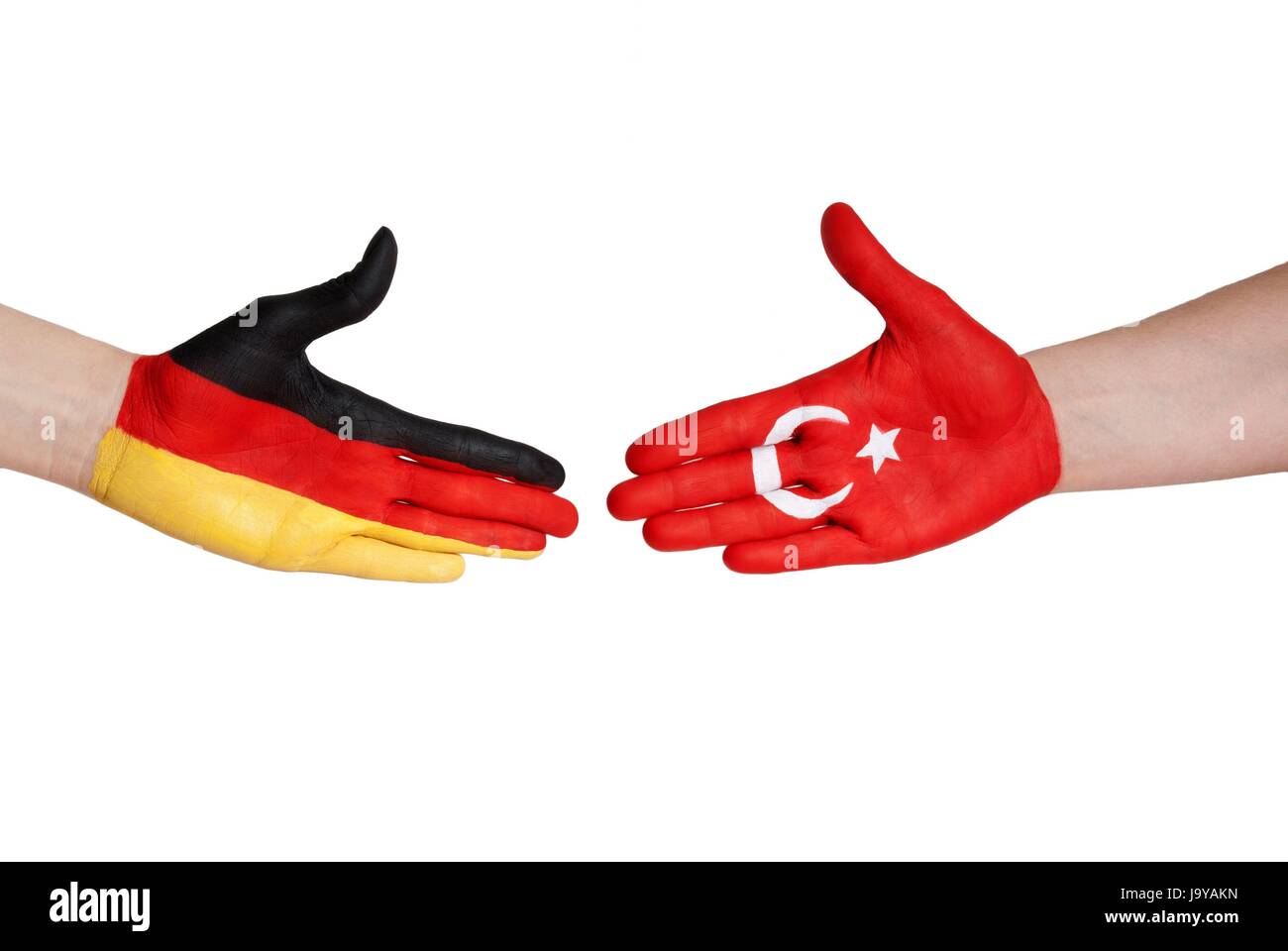 a handshake between turkey and germany Stock Photo - Alamy