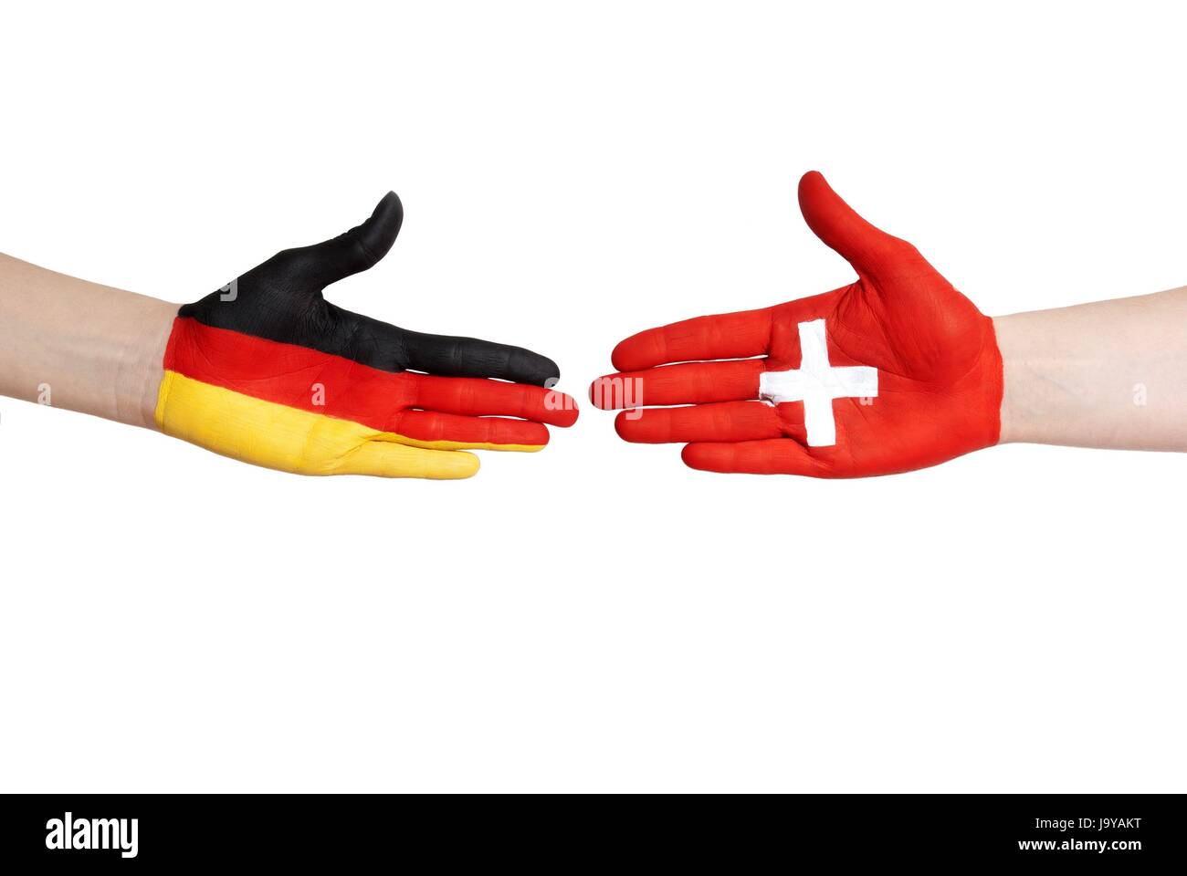 handshake between switzerland and germany Stock Photo - Alamy