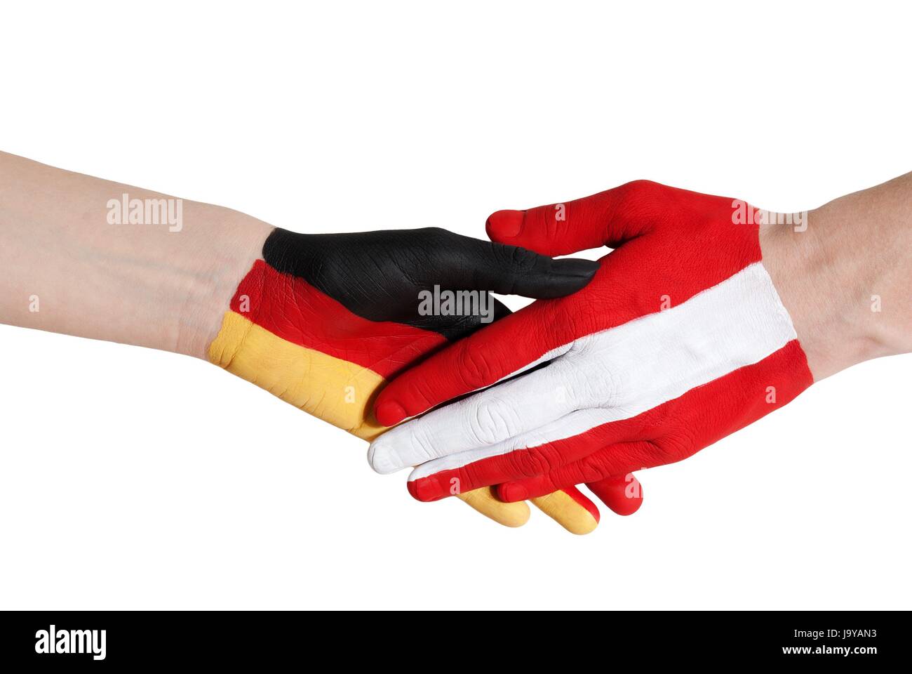 austria and germany shaking hands, isolated Stock Photo - Alamy