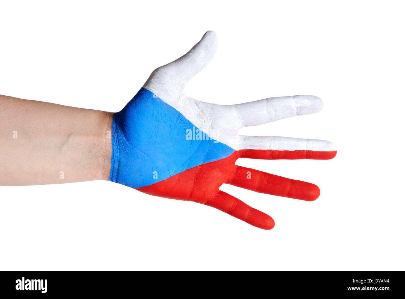 czech hand, isolated on white Stock Photo - Alamy