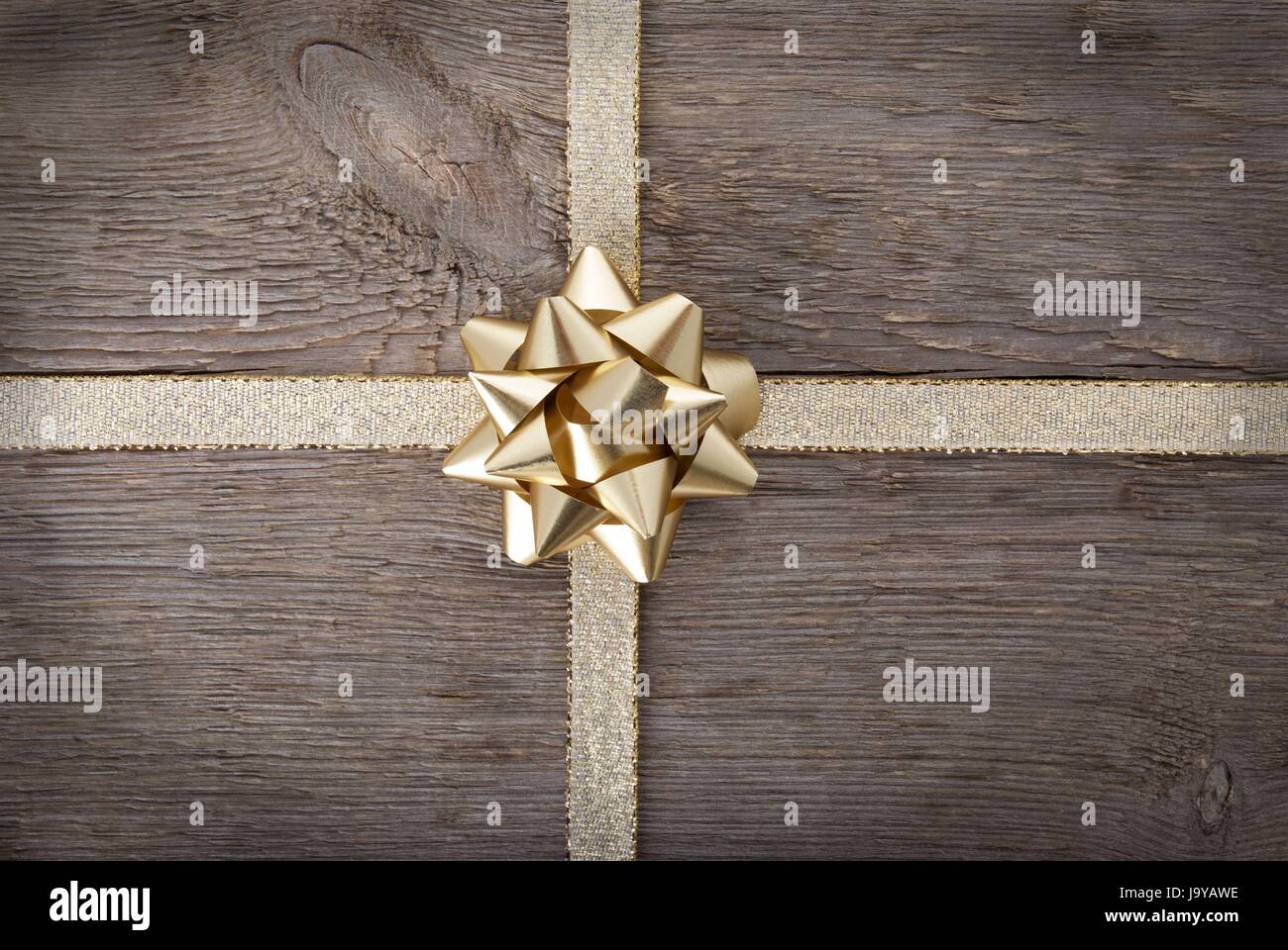 present, wood, golden, gift, imagining, bow, backdrop, background ...