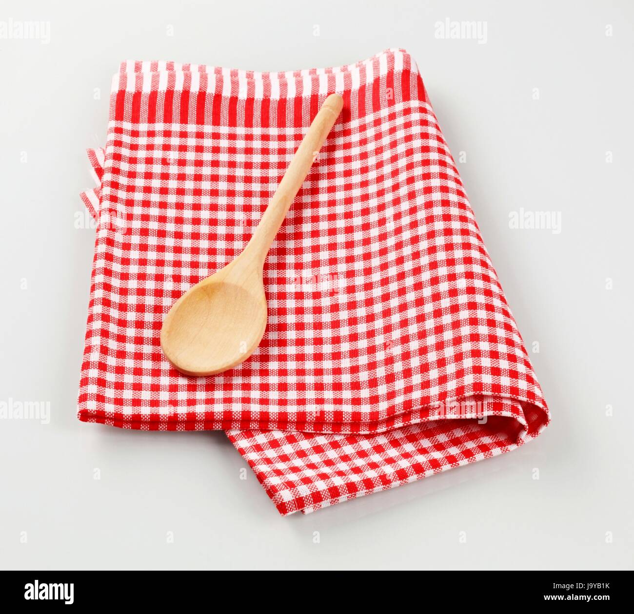 object, closeup, folded, one, napkin, table cloth, chequered, wooden ...