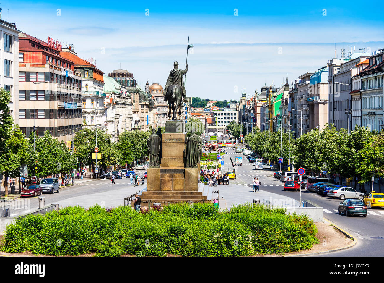 wenceslas square prague Stock Photo - Alamy