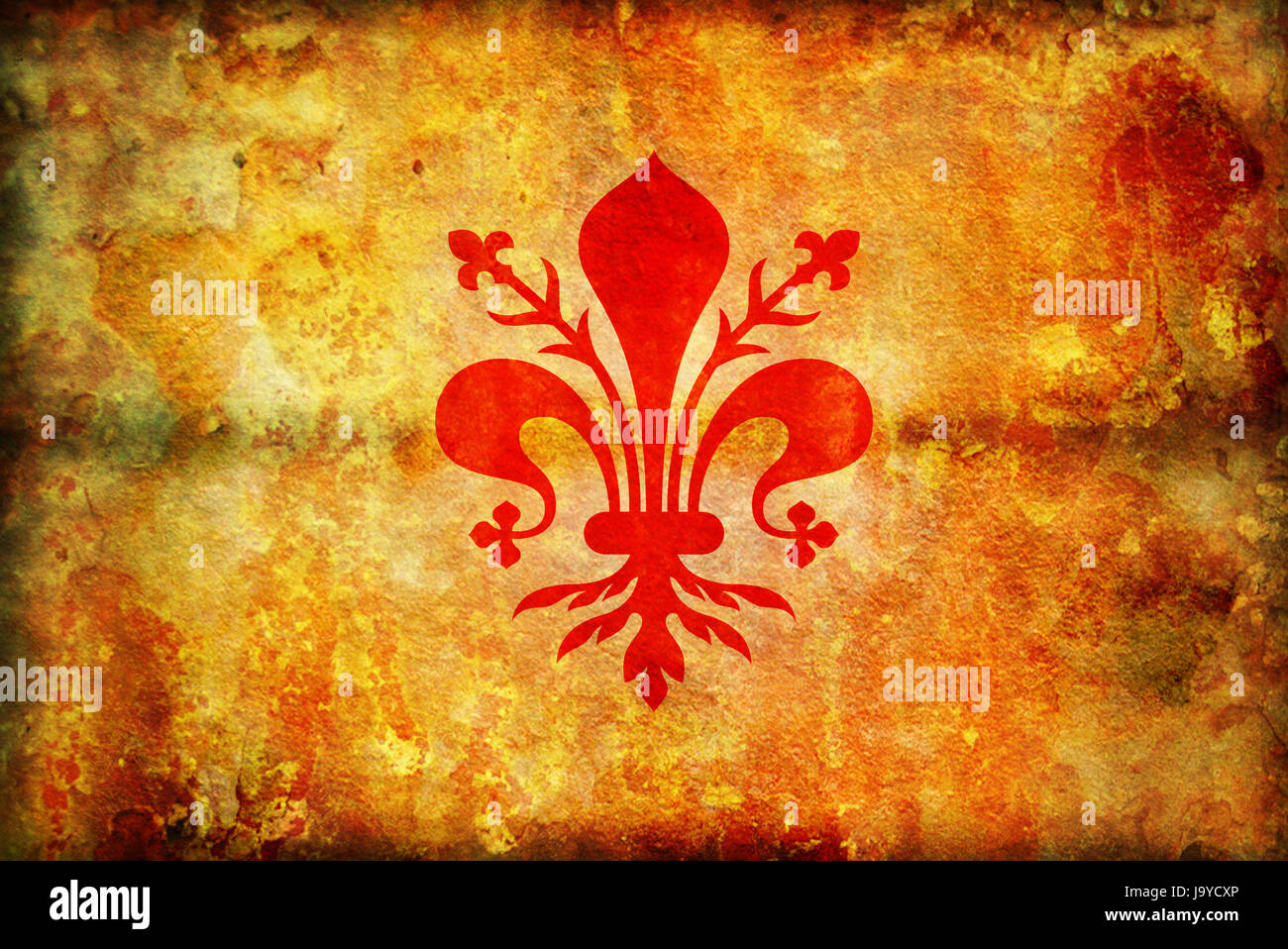 isolated, emblem, vintage, flag, florence, region, sign, province, old ...
