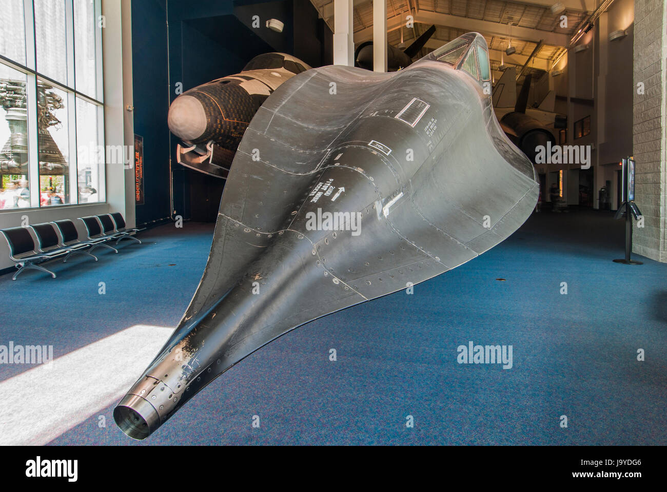 SR-71 Blackbird, lobby of the Kansas Cosmosphere and Space Center ...