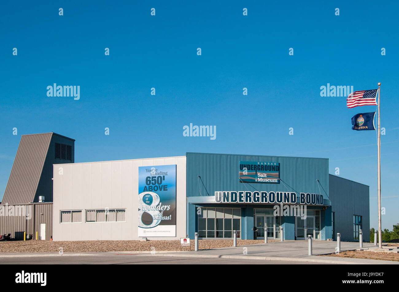 Outside, Kansas Underground Salt Museum, Hutchinson, Kansas Stock Photo ...