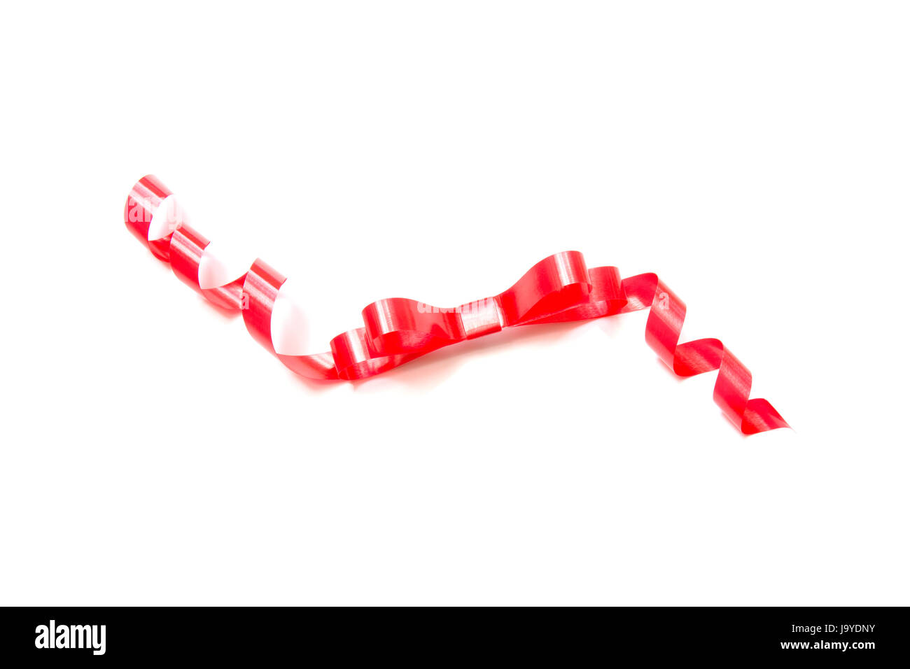 the spiral red ribbon isolated on white background Stock Photo - Alamy