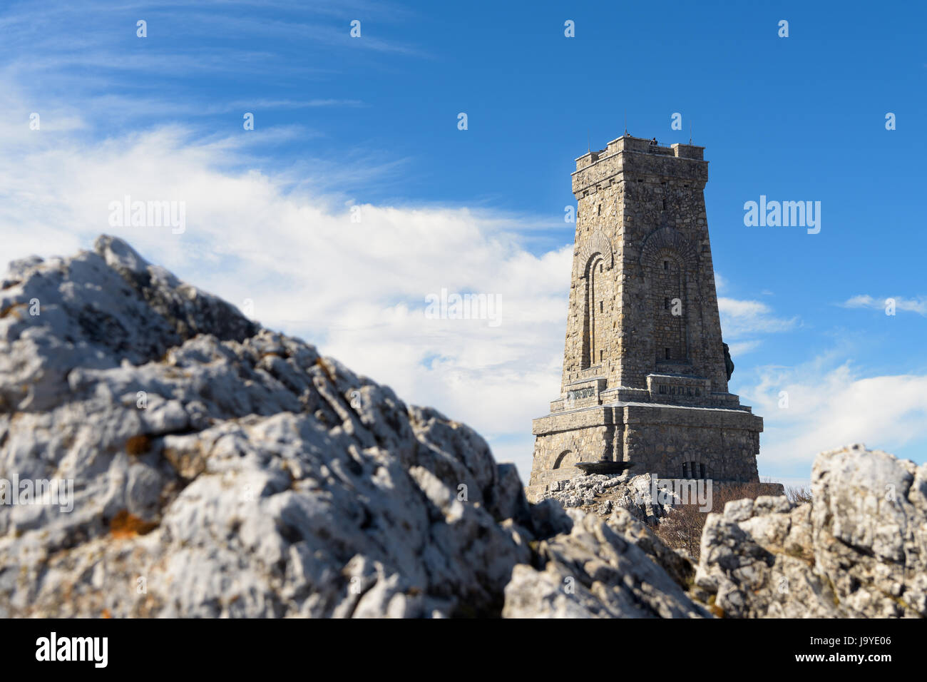 Shipka monument of liberty on Stoletov Peak near Shipka pass, Bulgaria ...
