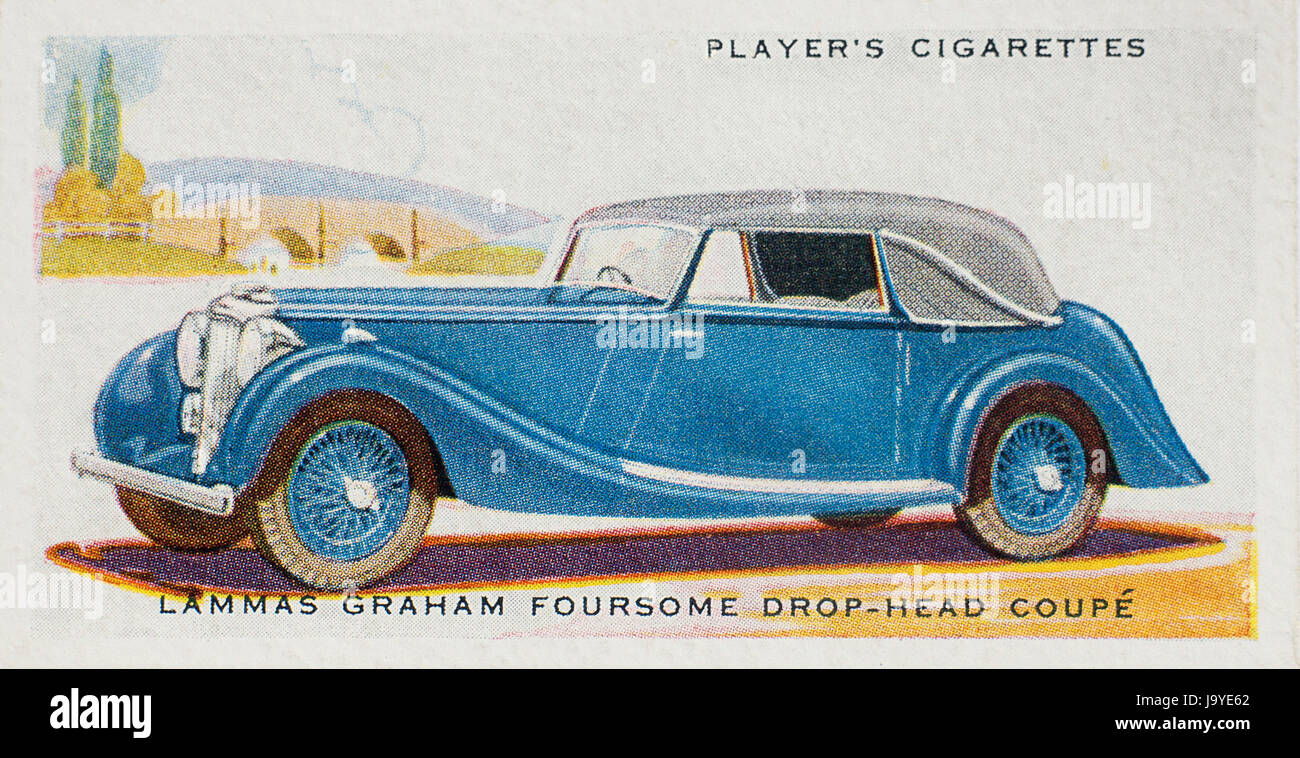Lammas Graham Foursome Drop-Head Coupe cigarette card Players 1937 ...