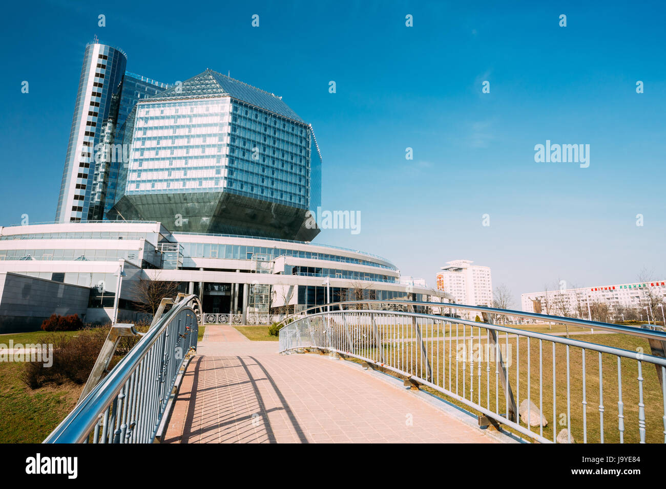 Minsk, Belarus. Building Of National Library Of Belarus In Minsk ...