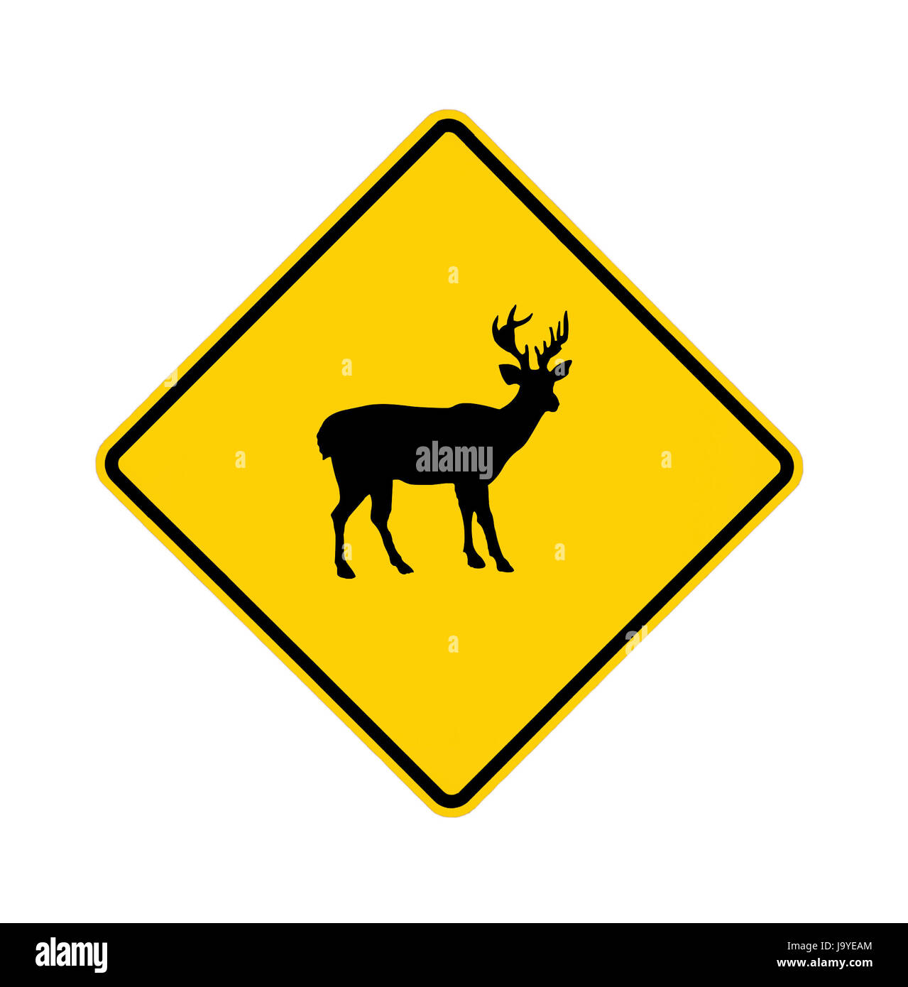 Deer crossing highway sign on hi-res stock photography and images - Alamy
