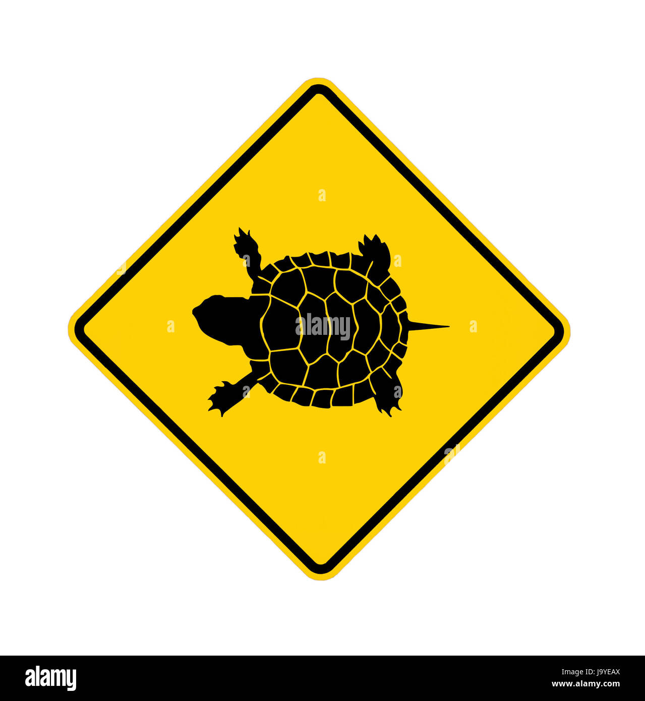 Turtle warning sign Cut Out Stock Images & Pictures - Alamy