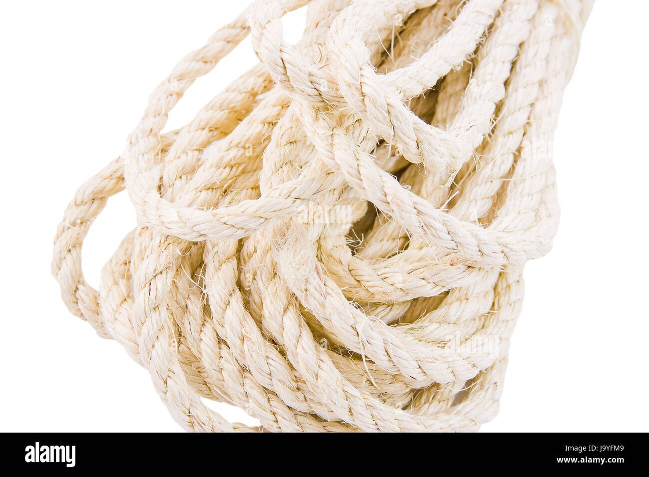 rope twisted on a white background Stock Photo - Alamy