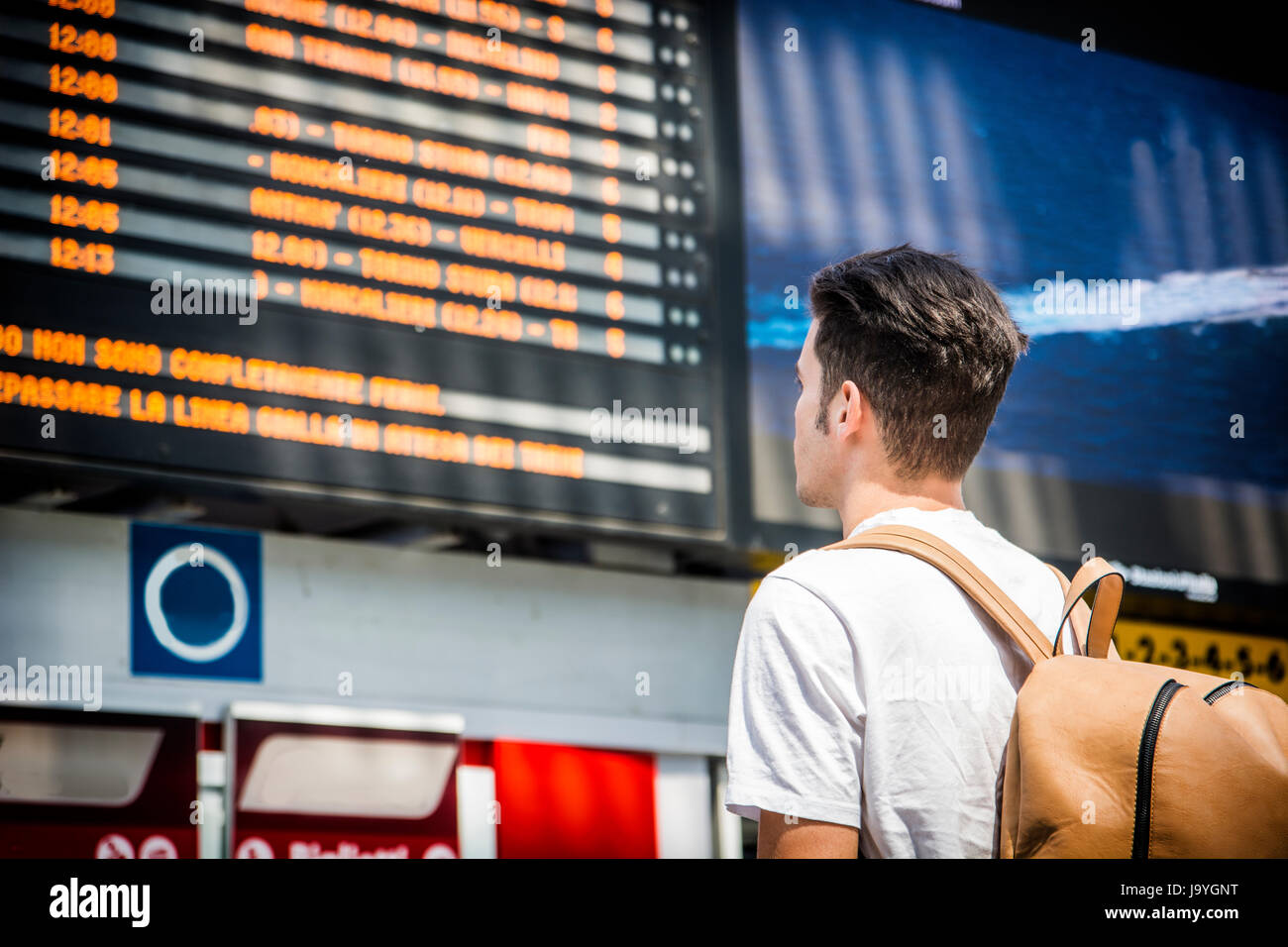 Train timetable hi-res stock photography and images - Alamy