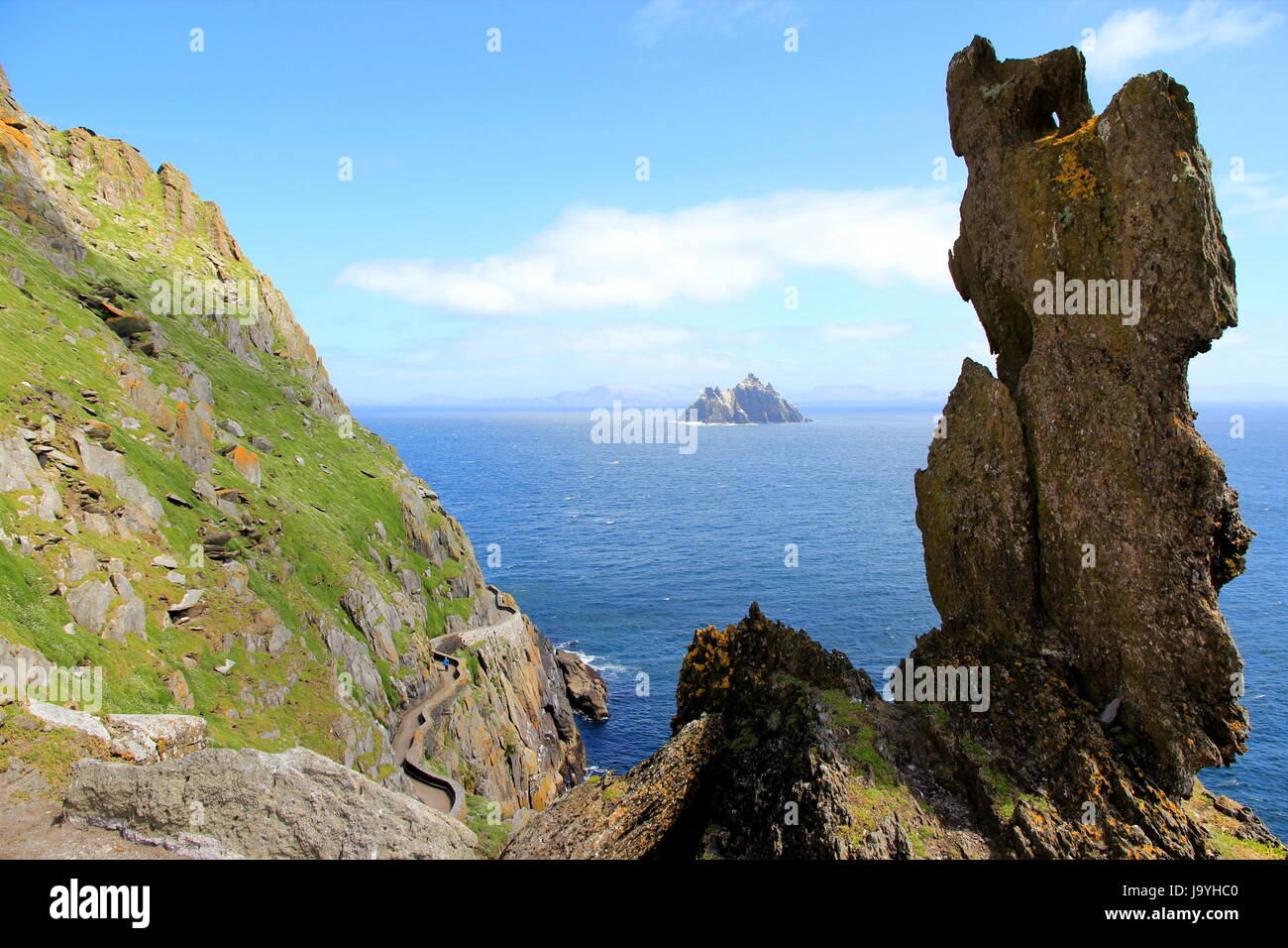 view from great skellig on little skellig,ireland Stock Photo - Alamy
