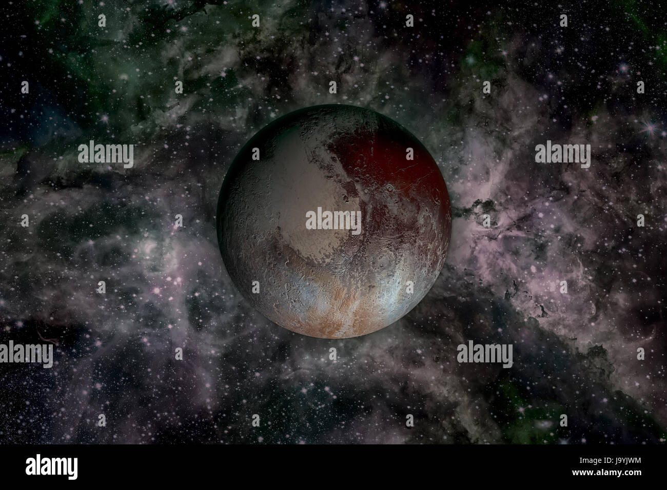 Solar System - Pluto. It is a dwarf planet in the Kuiper belt, a ring ...