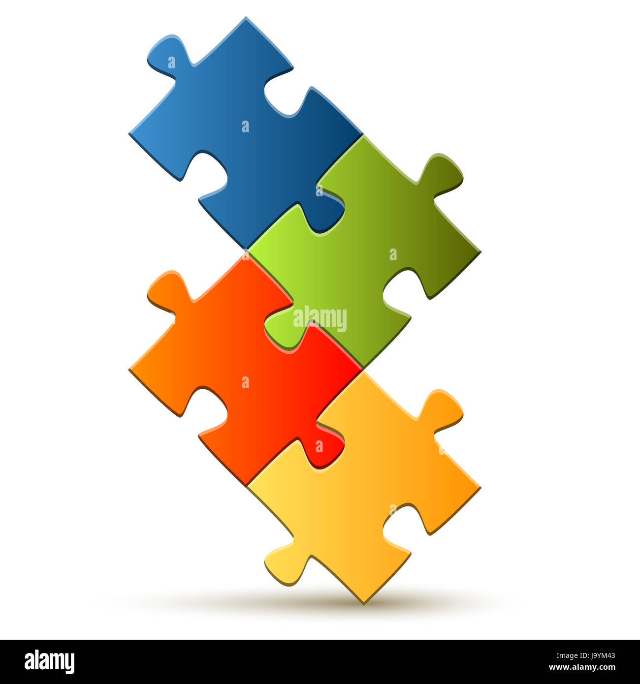 puzzle - composed 4 parts Stock Photo - Alamy