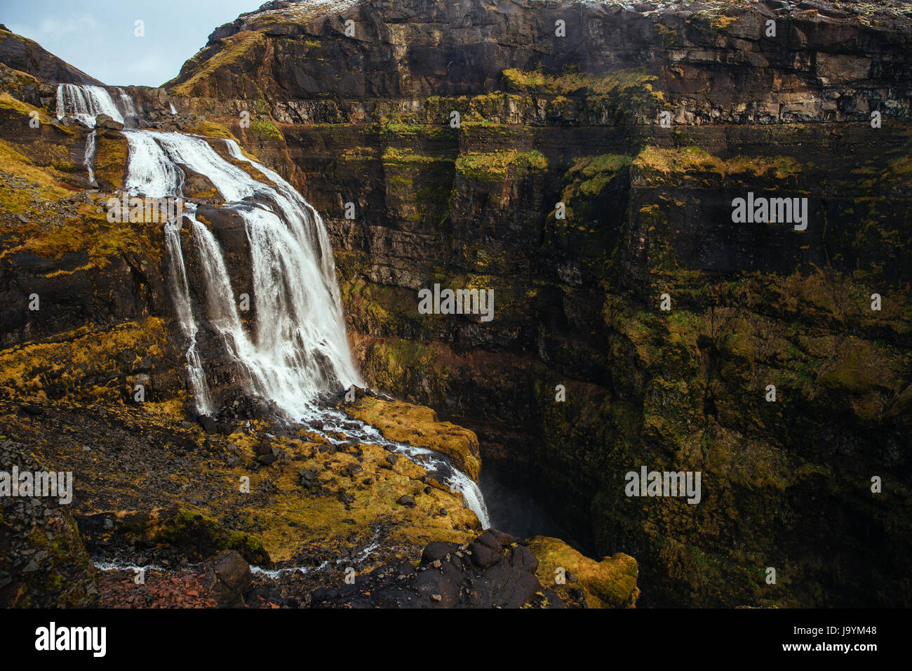 Glymur waterfall, Iceland Stock Photo - Alamy