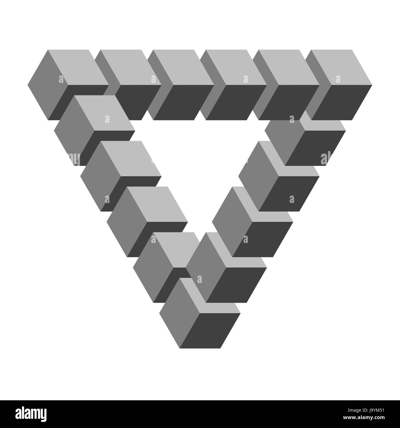 Infinite triangle optical illusion Cut Out Stock Images & Pictures - Alamy