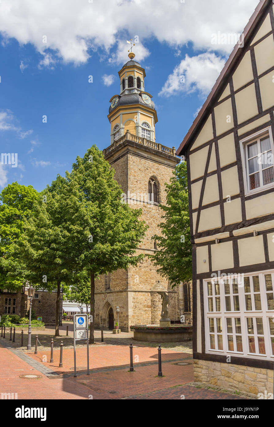 Tower of the St. Nicolai church in Rinteln, Germany Stock Photo - Alamy