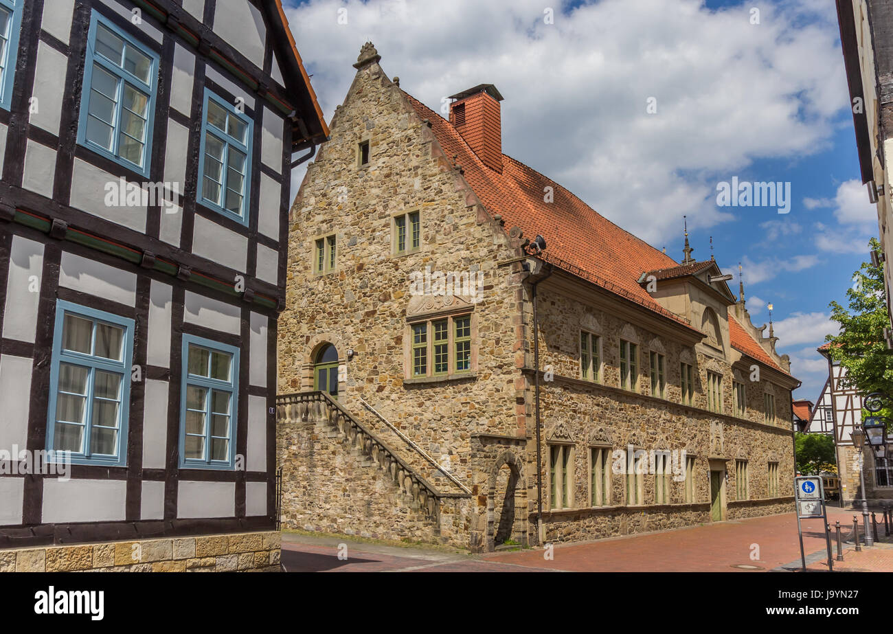 Historical house in the center of Rinteln, Germany Stock Photo - Alamy