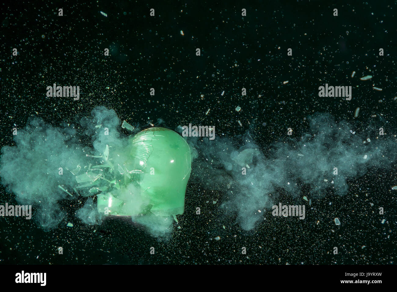 Electric lamp With an air gun destroyed and image freeze in high speed ...