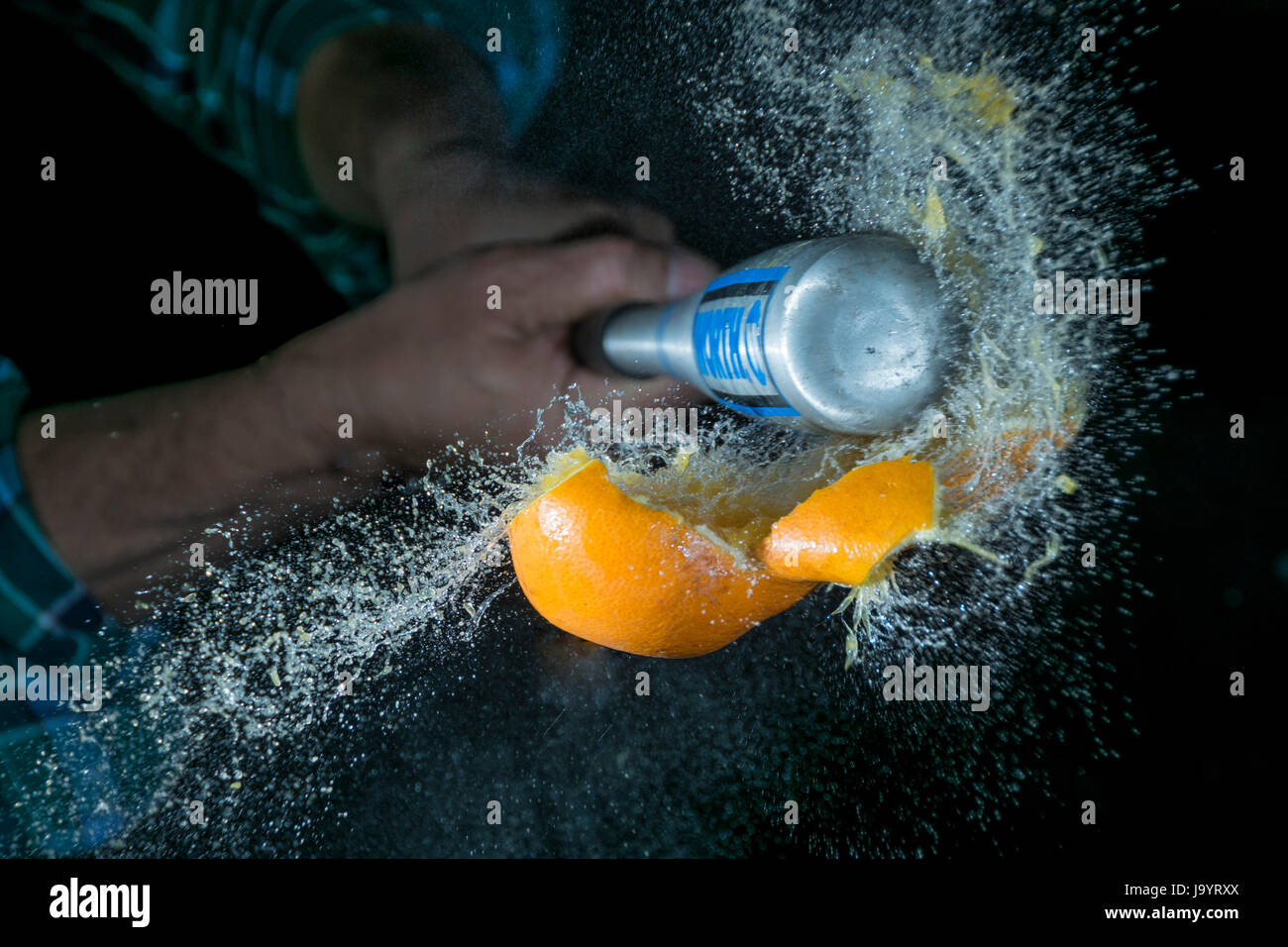 Close up image of orange destroyed Stock Photo - Alamy