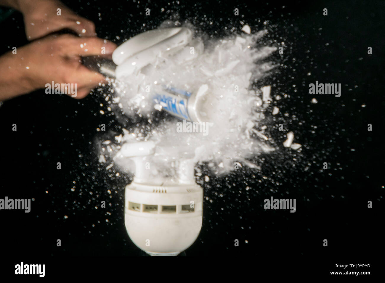 Electric lamp destroyed and image freeze in high speed photo Stock ...