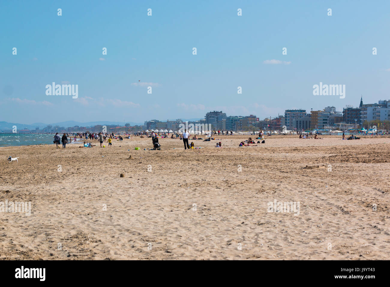 A beach in Adriatic sea in Rimini, Italy Stock Photo - Alamy