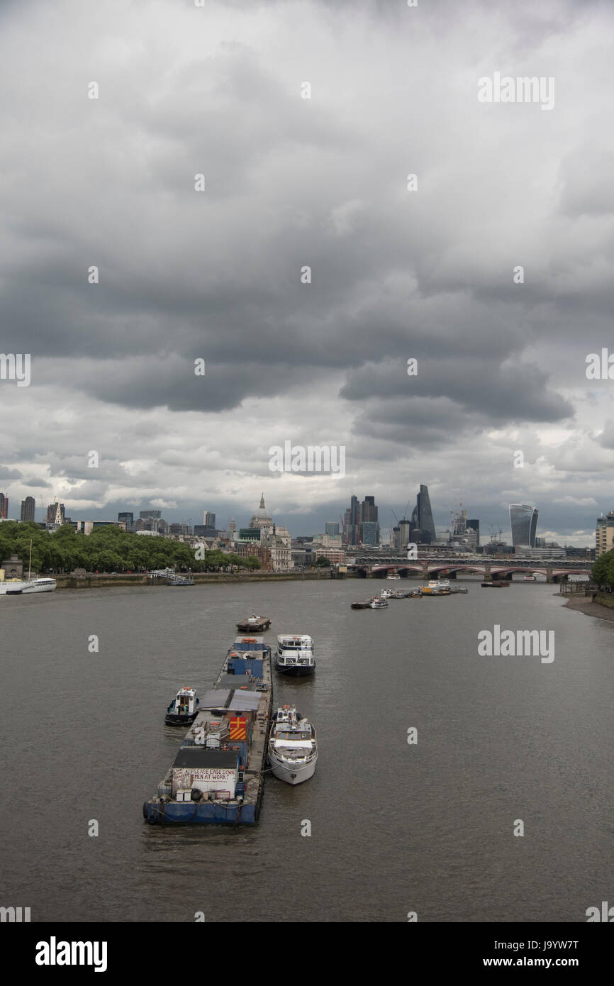 Views of the River Thames from Waterloo Bridge London Stock Photo - Alamy