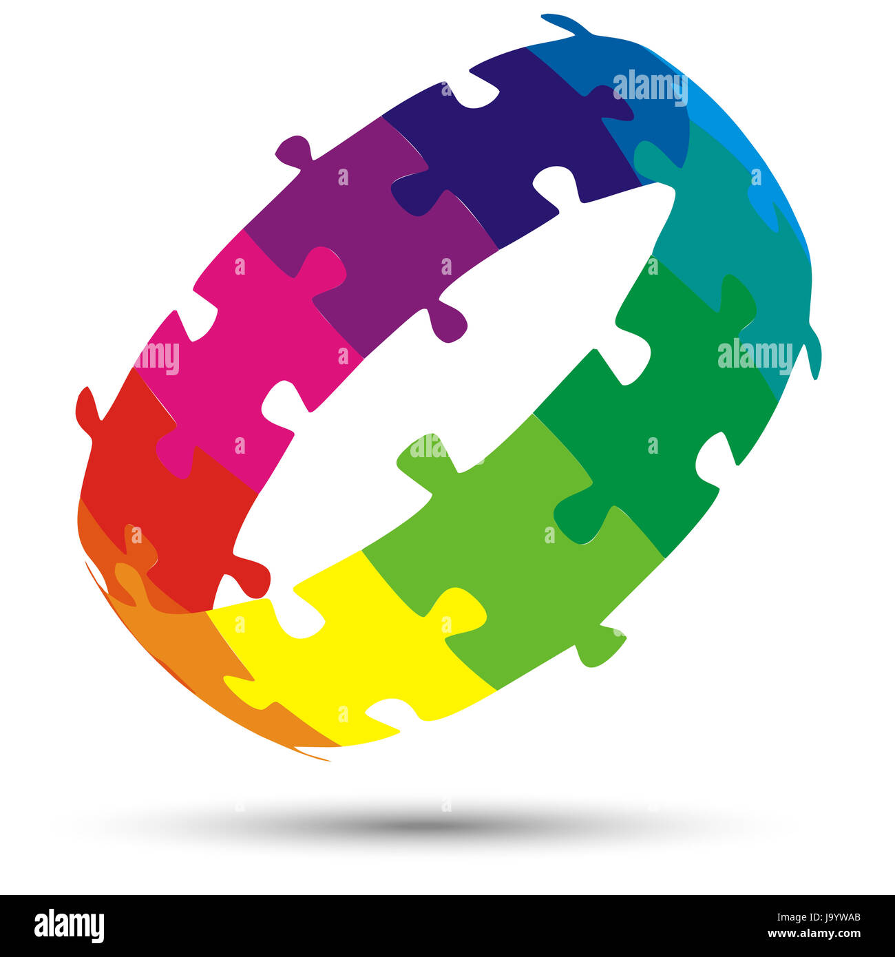 3d paper puzzle hi-res stock photography and images - Alamy