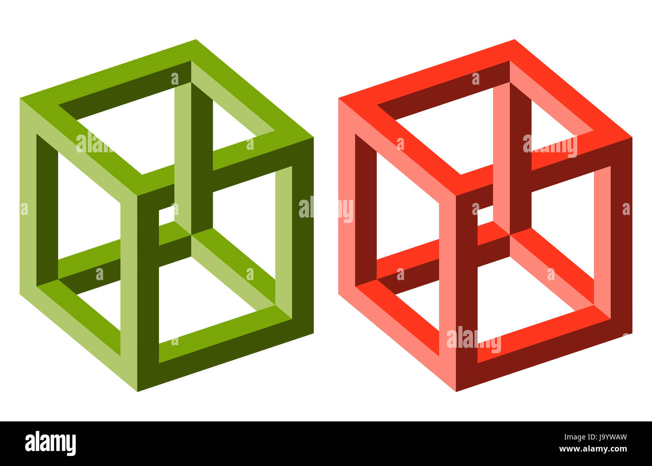 Impossible cube shape optical Cut Out Stock Images & Pictures - Alamy