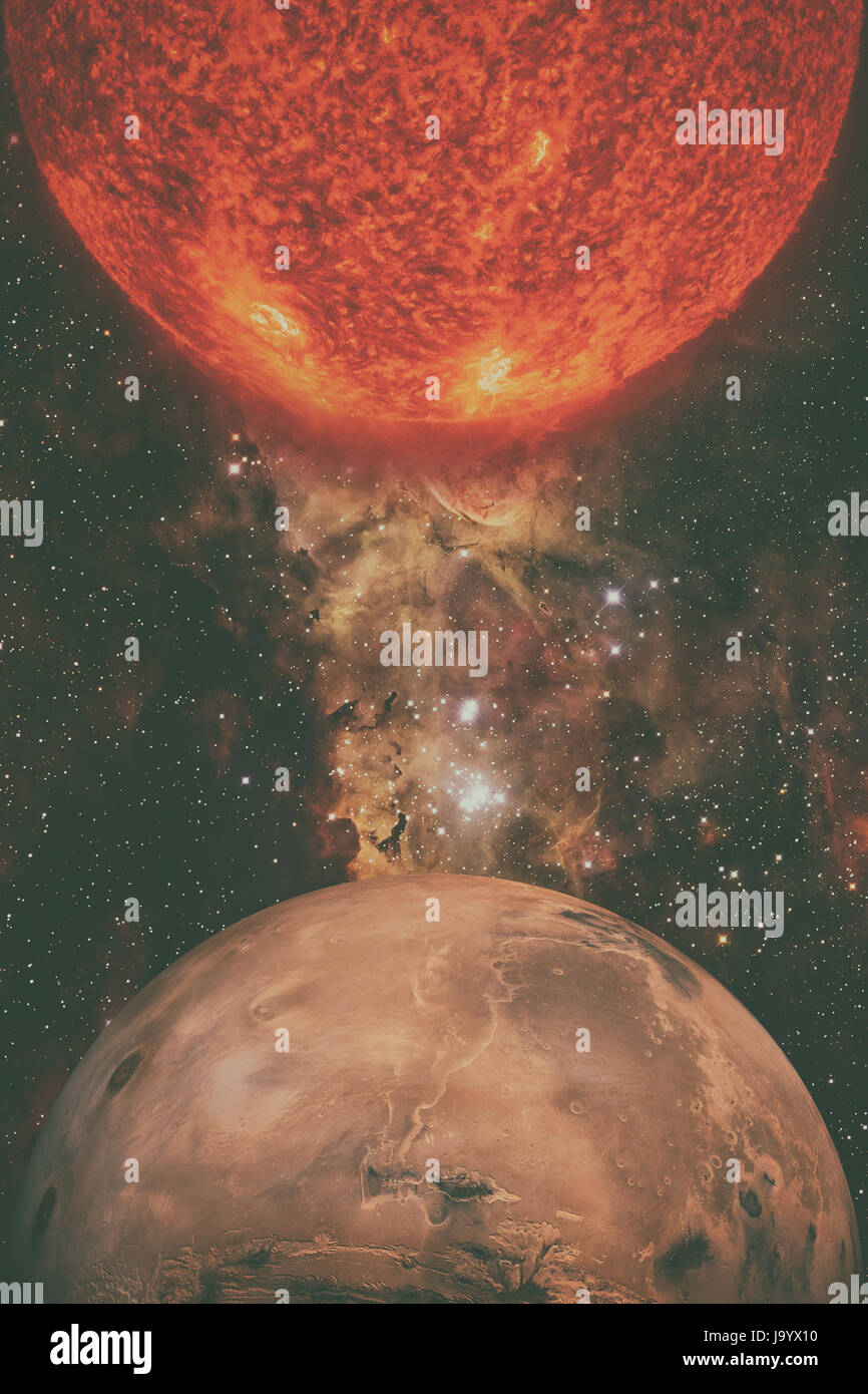 Solar System - Mars. It is the fourth planet from the Sun. Mars is a ...