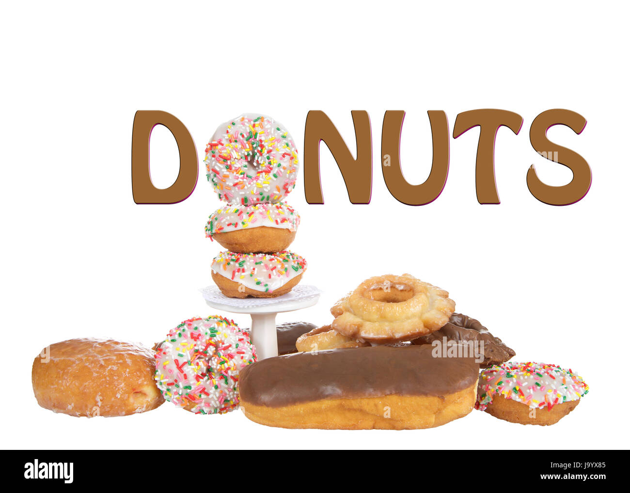 Old fashioned donut Cut Out Stock Images & Pictures - Alamy