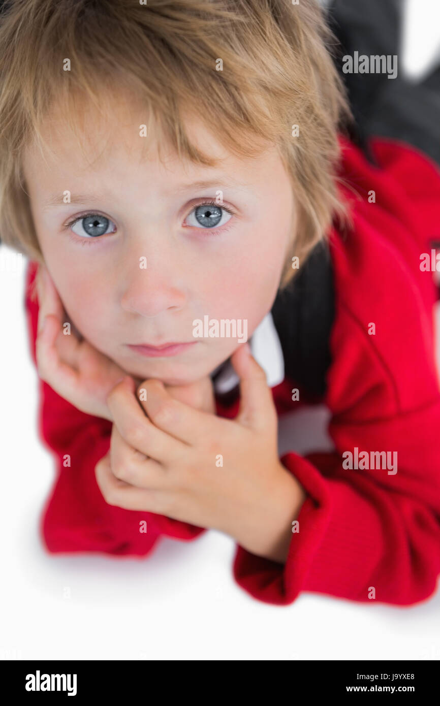 Closeup portrait of cute young boy with blue eyes Stock Photo - Alamy