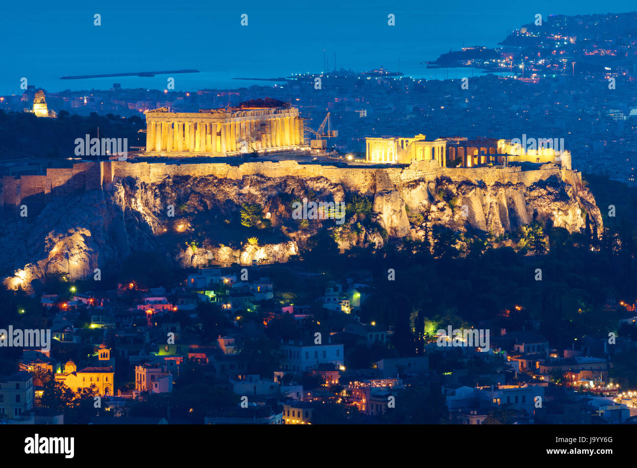 Aerial view of the acropolis in athens hi-res stock photography and ...