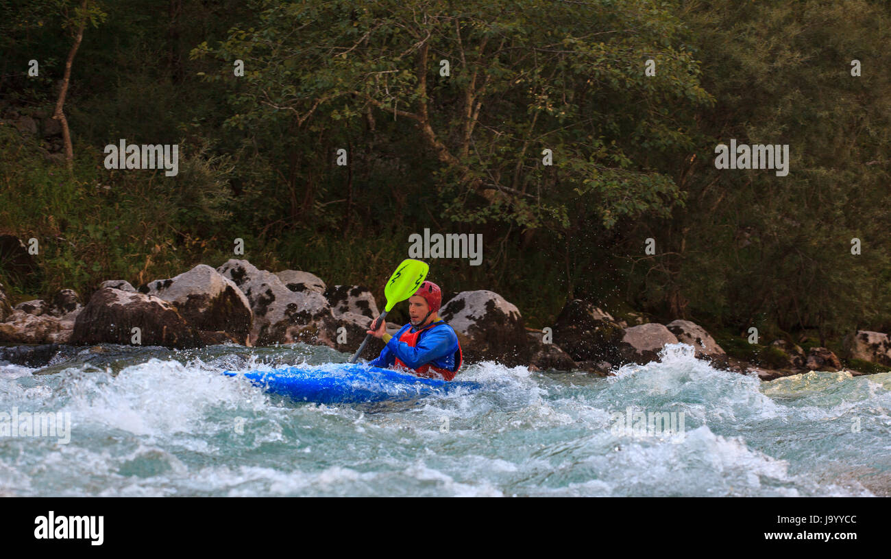 sport, sports, kayak, canoe, river, water, slovenia, humans, human ...