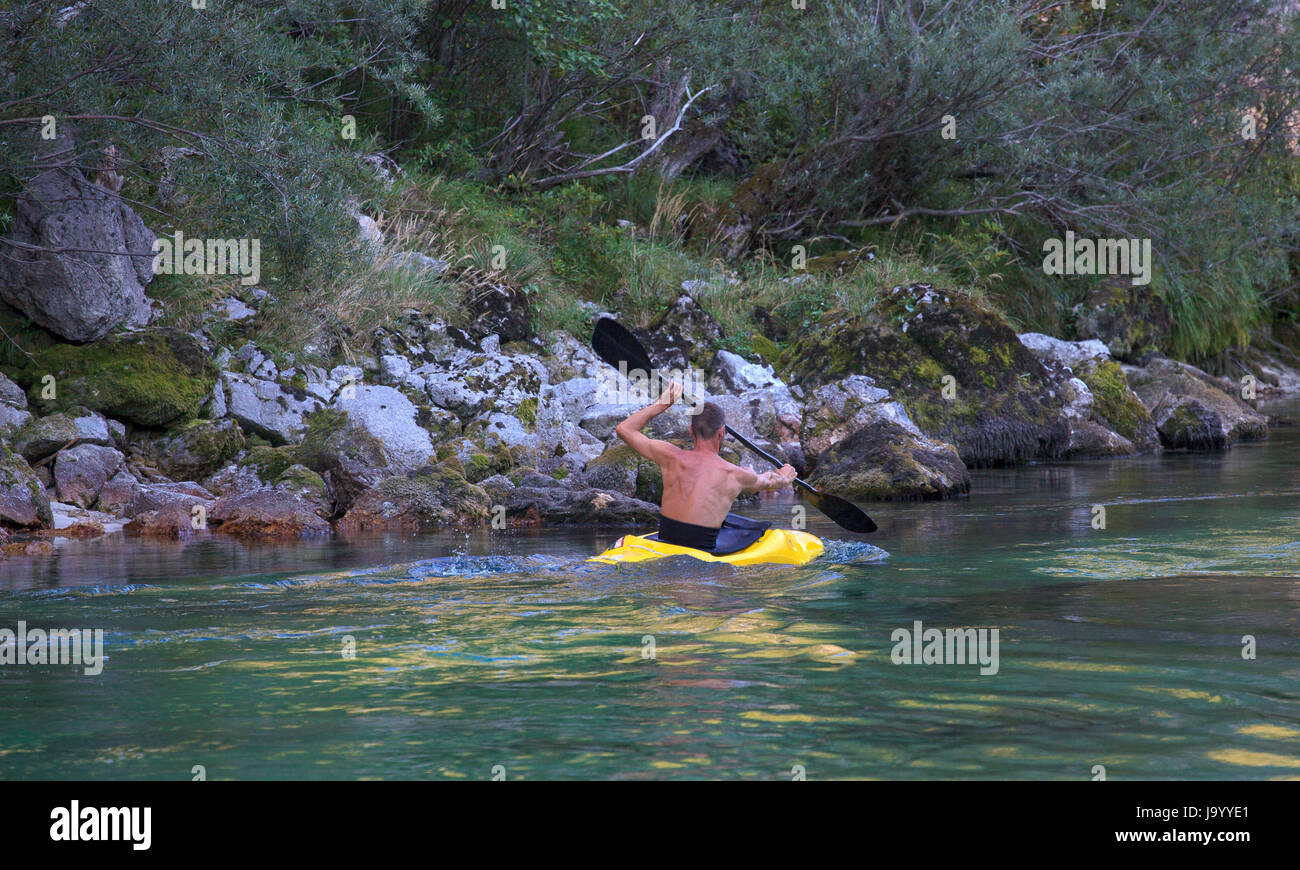 sport, sports, kayak, canoe, river, water, slovenia, humans, human ...
