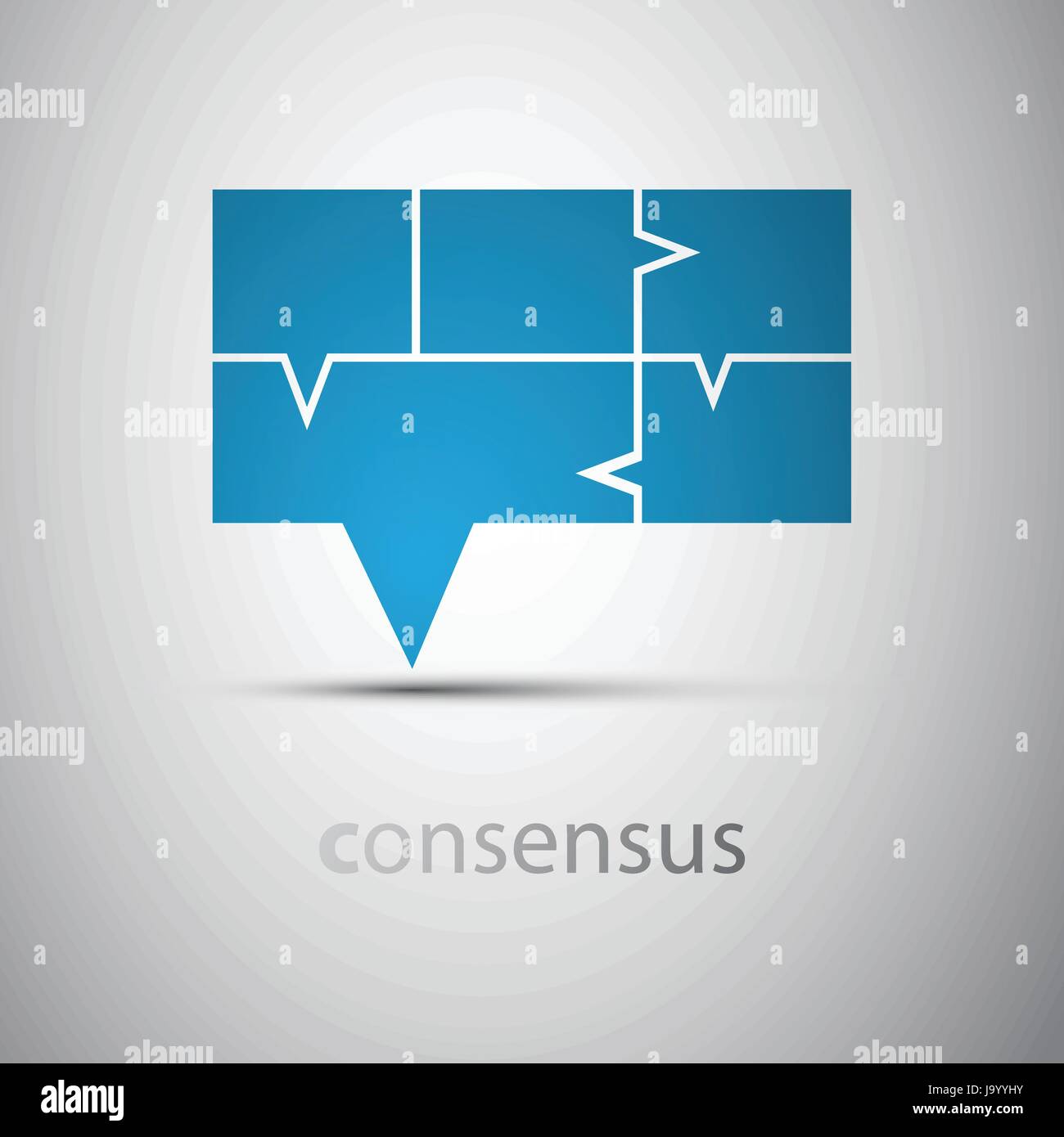 Consensus - Blue Tiled Speech Bubbles Concept - Illustration in Freely ...