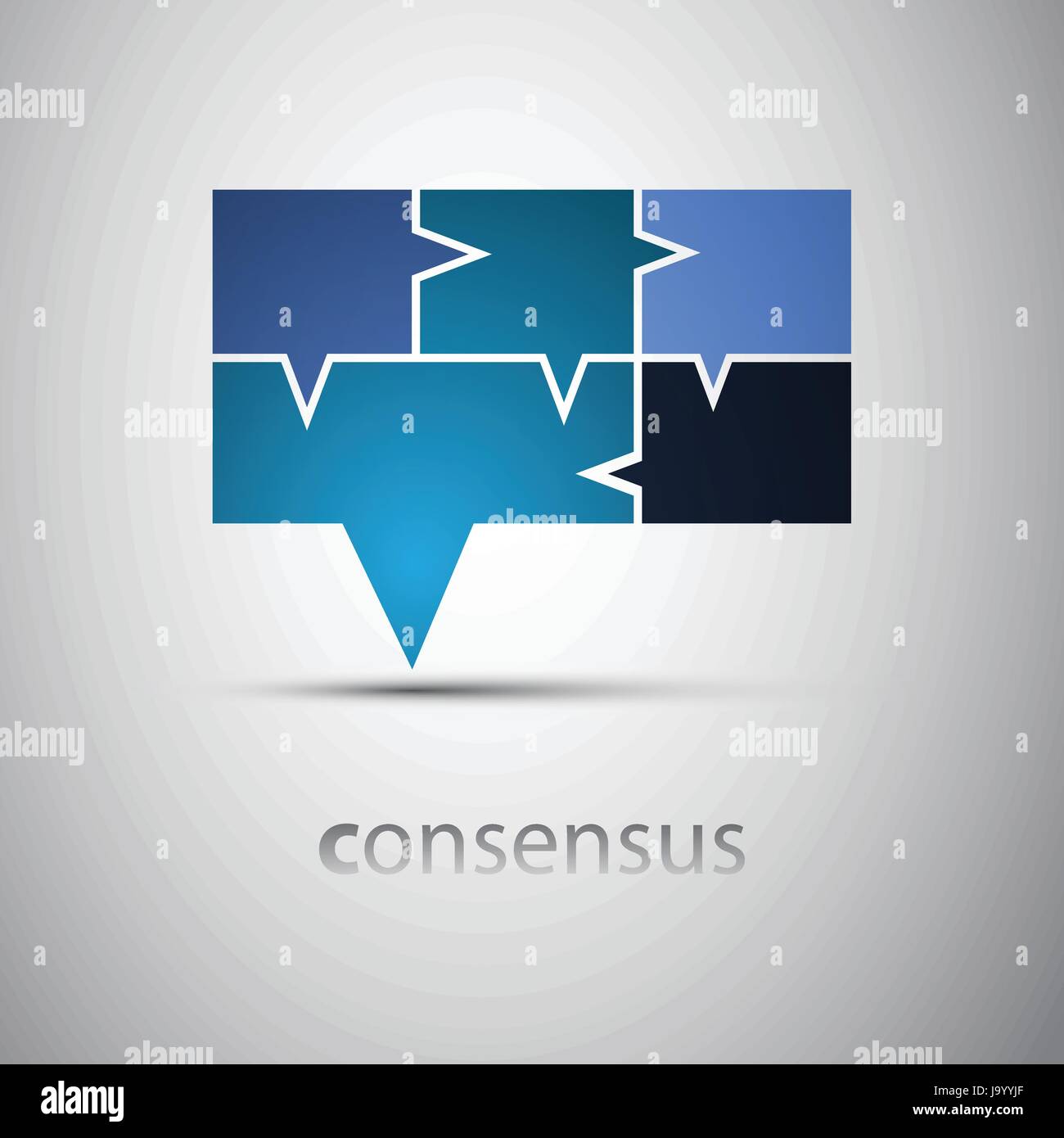 Consensus - Blue Tiled Speech Bubbles Concept - Illustration in Freely ...