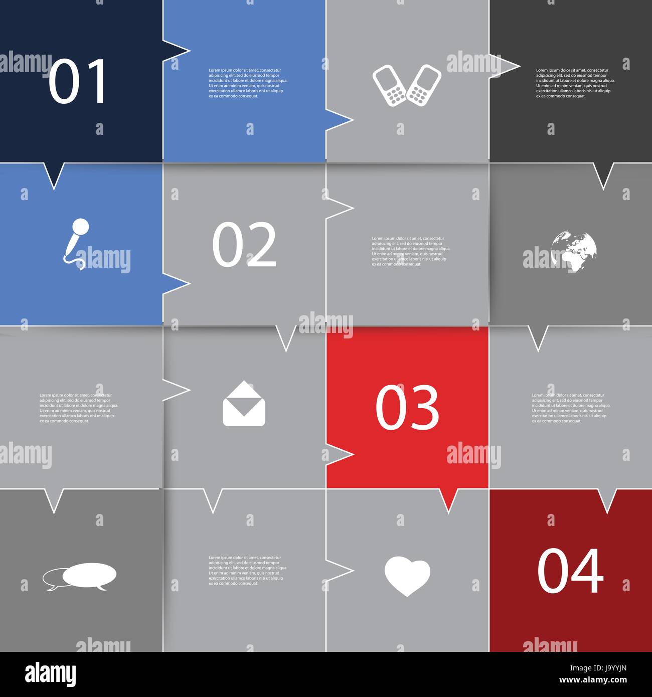Colorful Infographics Speech Bubble Cover Designs with Icons ...