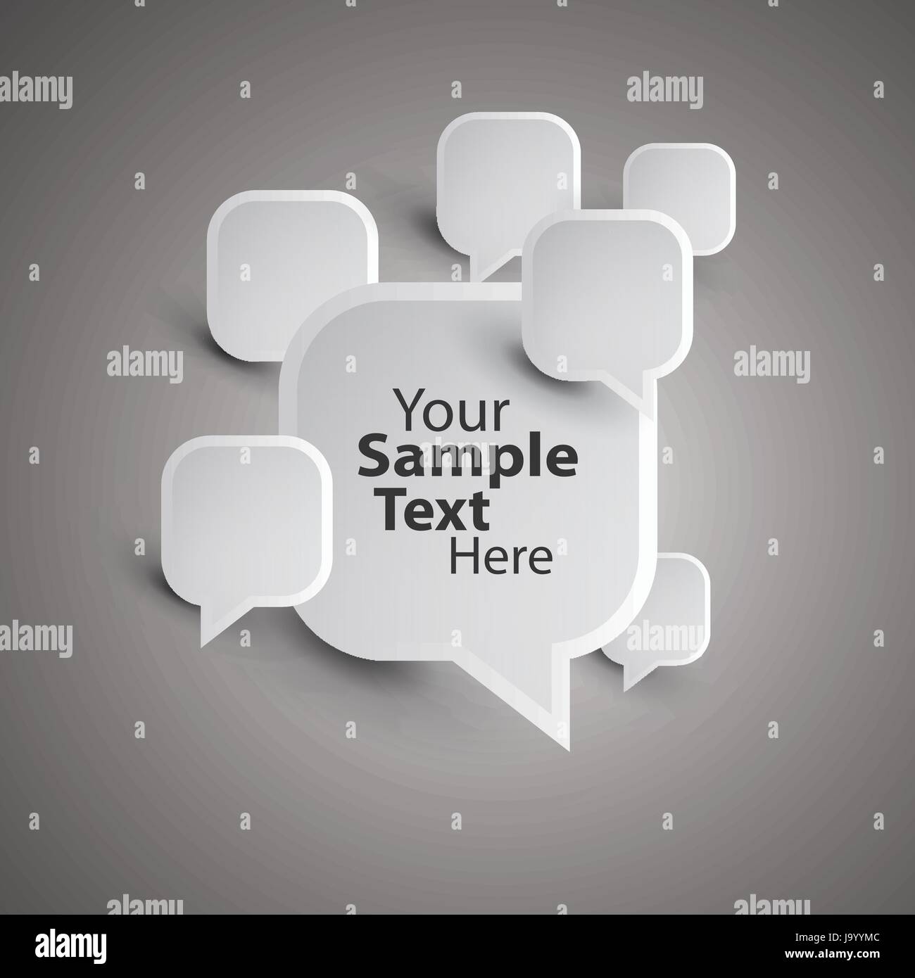 Numbered Speech Bubbles - Infographic Design with Icons - Illustration ...