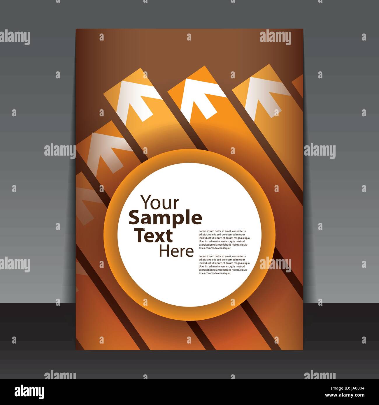 Abstract Colorful Flyer or Book Cover Design with Arrows and Circular ...