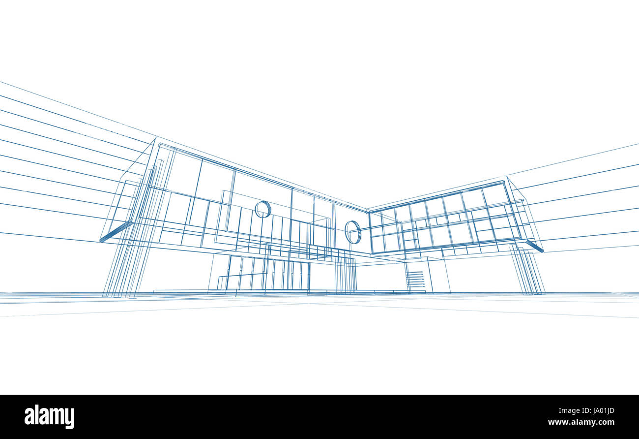 house, building, isolated, model, design, project, concept, plan, draft ...