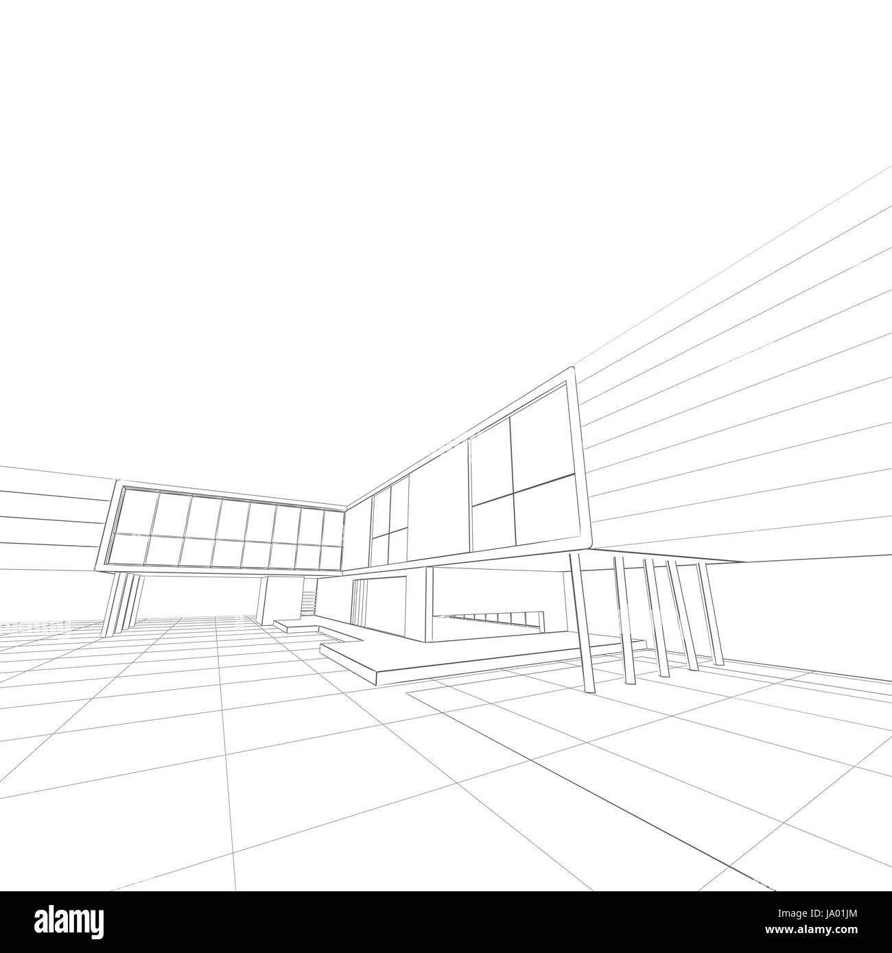 house, building, isolated, model, design, project, concept, plan, draft ...