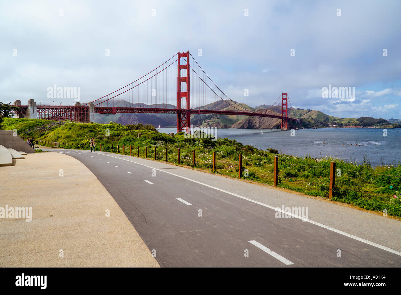 Street view with Golden Gate Bridge in San Francisco - SAN FRANCISCO ...