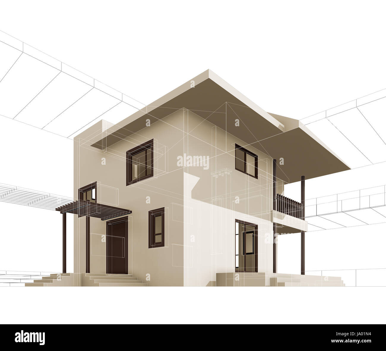 house, building, model, design, project, concept, plan, draft, modern ...